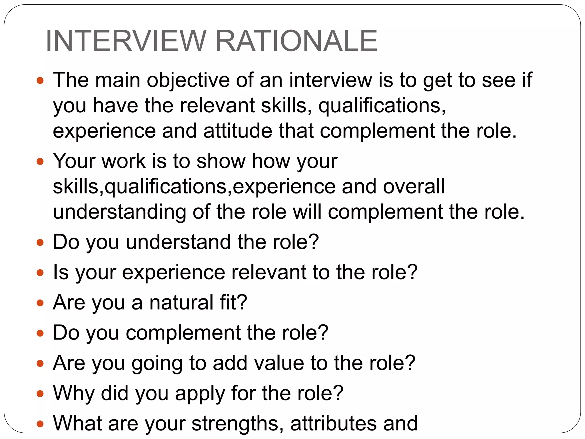 Interview skills presentation | PPTX