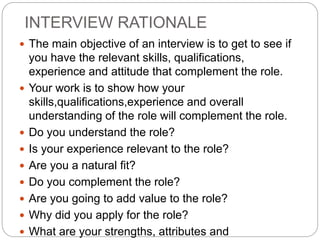 Interview skills presentation | PPTX