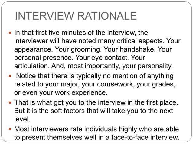 Interview skills presentation | PPTX