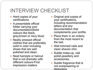 Interview skills presentation | PPTX