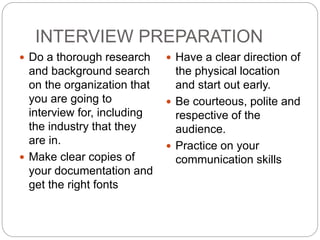 Interview skills presentation | PPTX