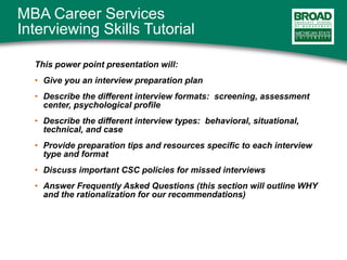Interview skills tutorial | PPT