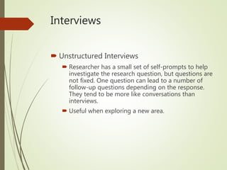 Interviews methods | PPT