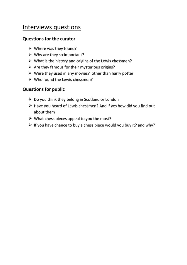 Interviews questions | DOCX