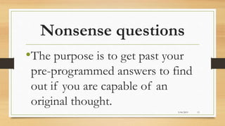 Interview story report | PPTX