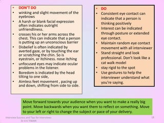 Interview success and tips for interviews | PPT