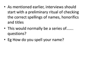 Interview techniques | PPT