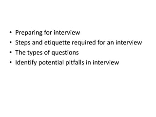 Interview techniques | PPT