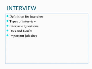 Interviewtechniques | PPT
