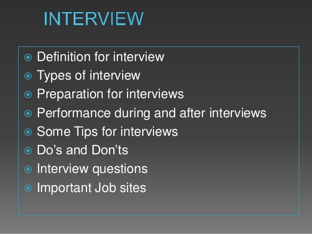 Interview techniques ppt