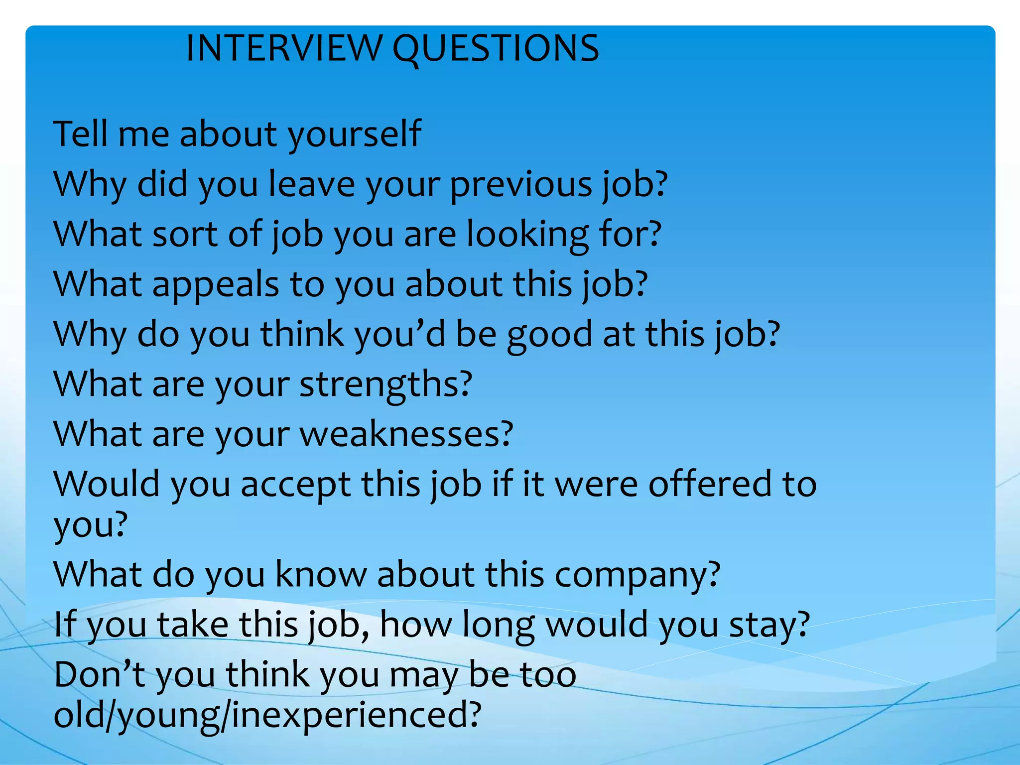 Interview techniques | PPTX