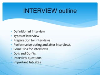 Interview techniques | PPTX