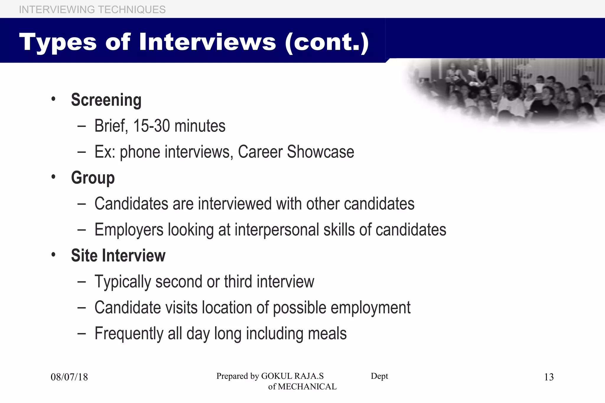 Interview Techniques Basic Needs To Develop Your Interview Skills Ppt