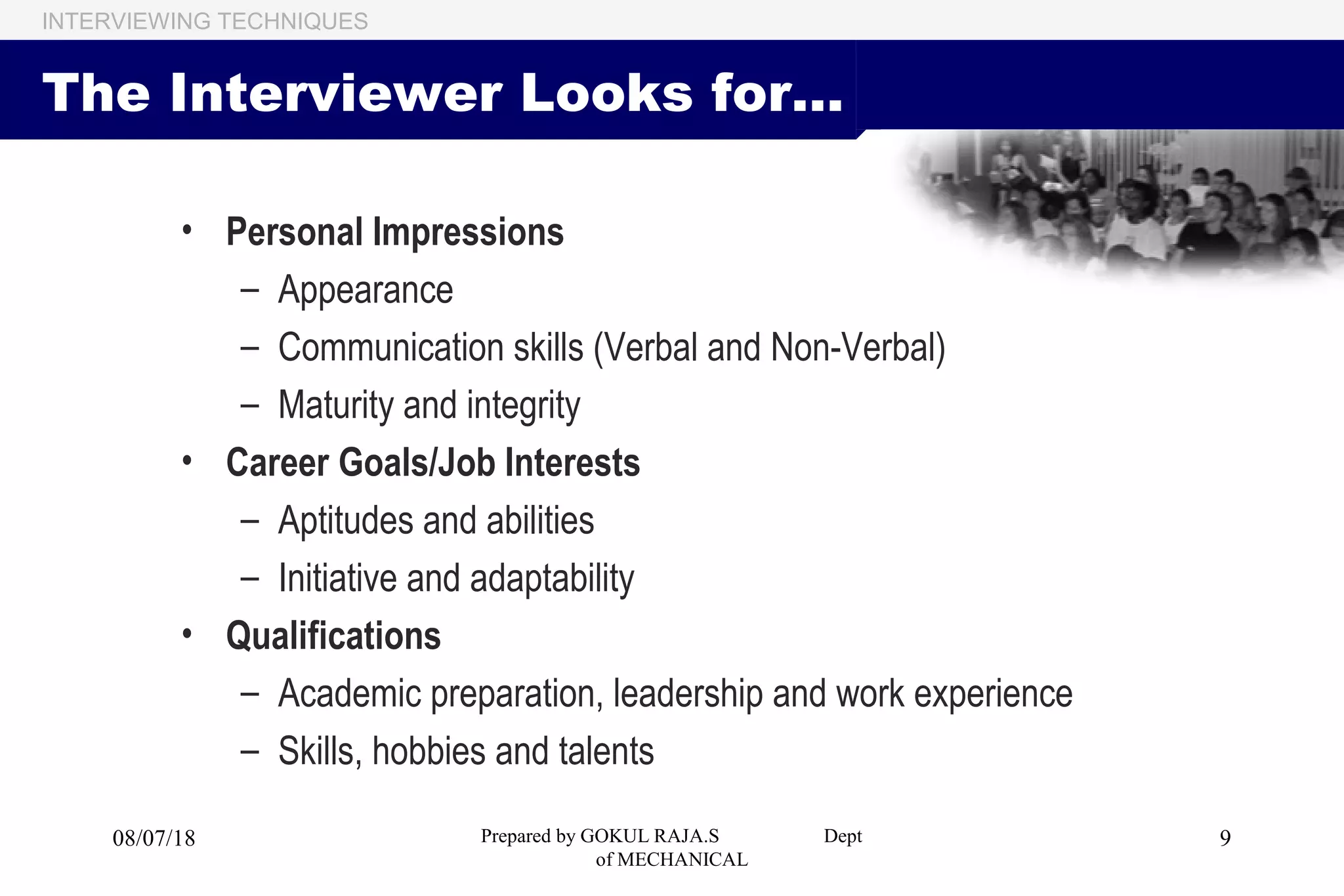 Interview Techniques Basic Needs To Develop Your Interview Skills | PPT