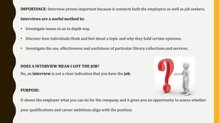 Interview techniques | PPTX