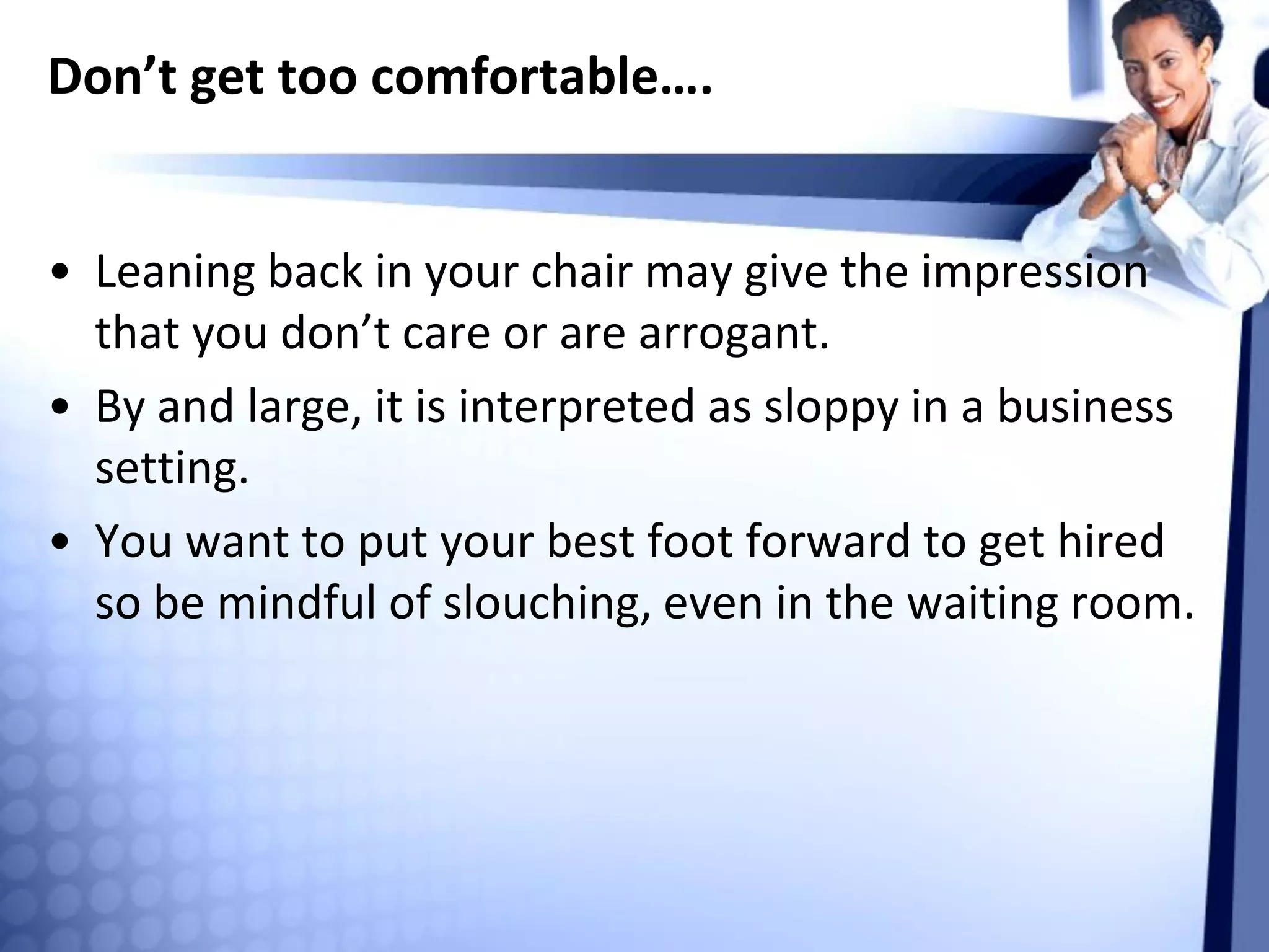 Interview tip #10 watch your body language | PDF | Resume Writing and ...