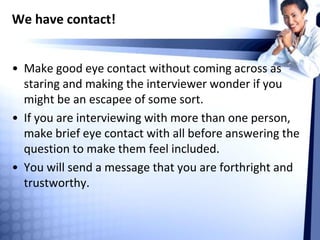 Interview tip #10 watch your body language | PPT