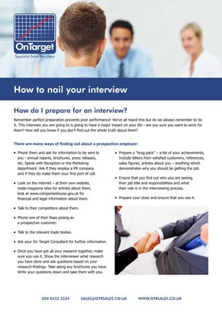 Interview tips | PDF | Resume Writing and Advice | Job Search