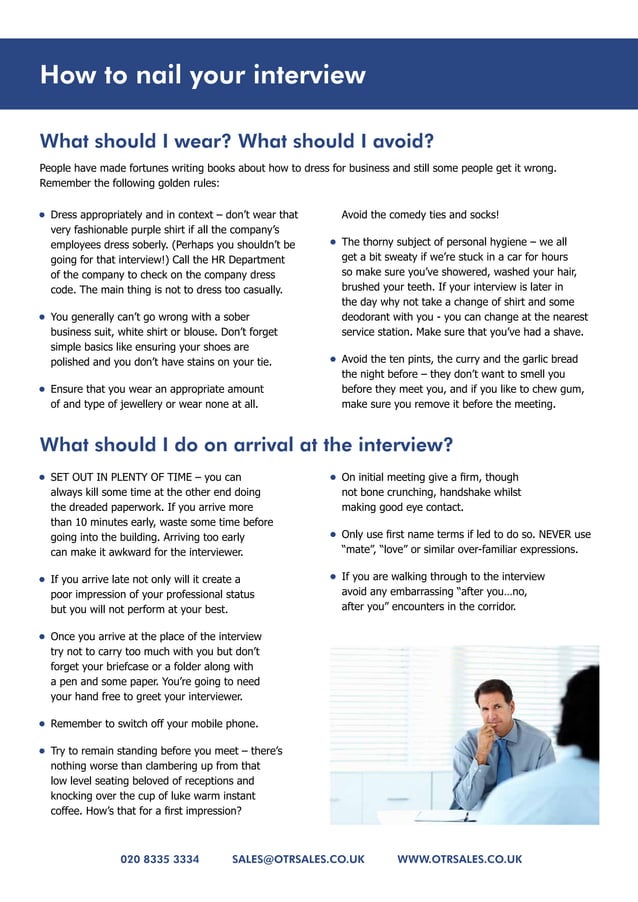 Interview tips | PDF | Resume Writing and Advice | Job Search