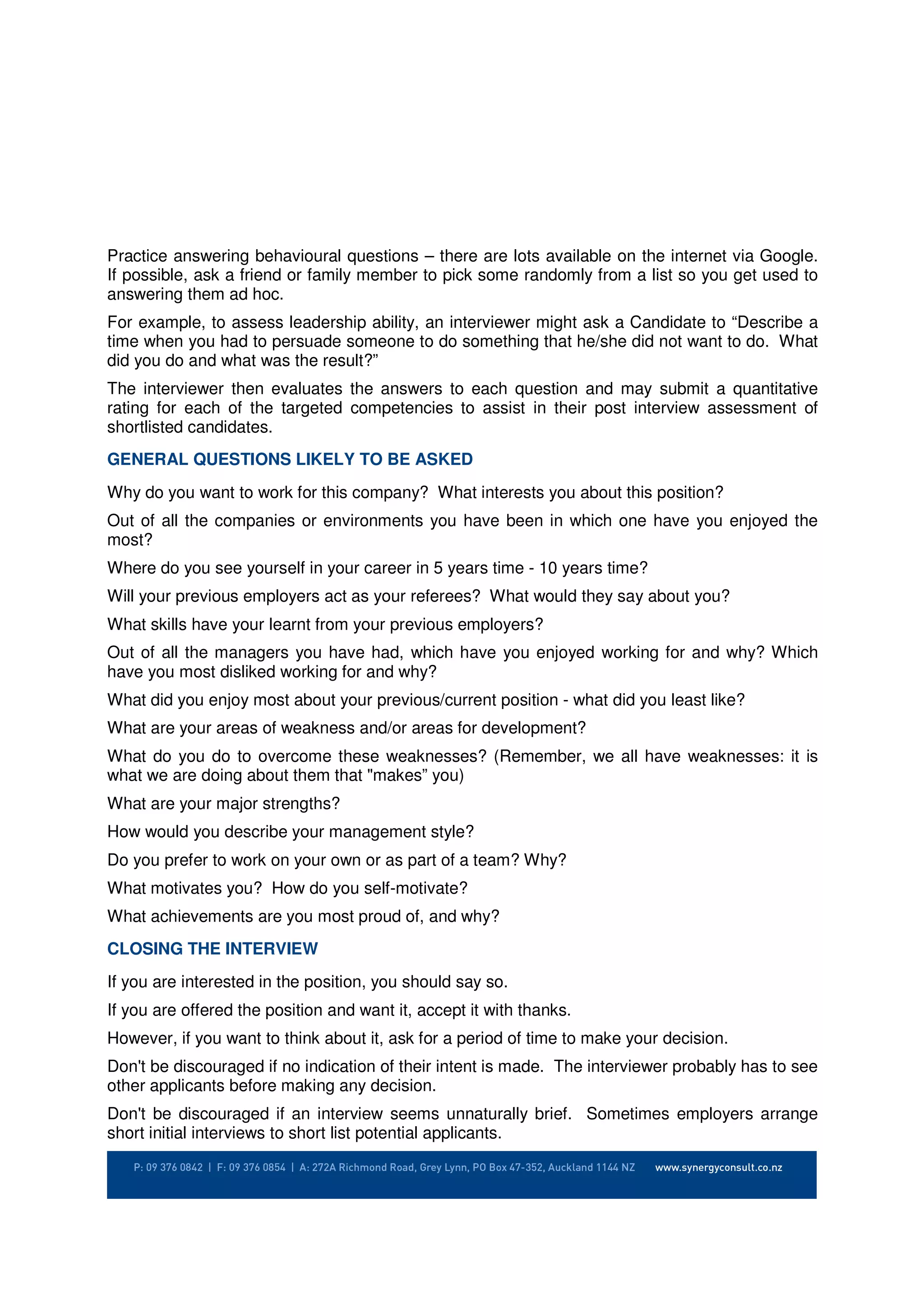 Interview tips | PDF