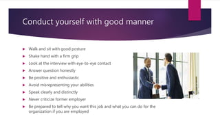 my Interview tips | PPTX | Resume Writing and Advice | Job Search