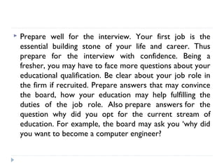Interview tips for fresher's | POT