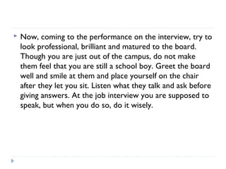 Interview tips for fresher's | POT