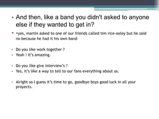 Interview to coldplay | PPTX