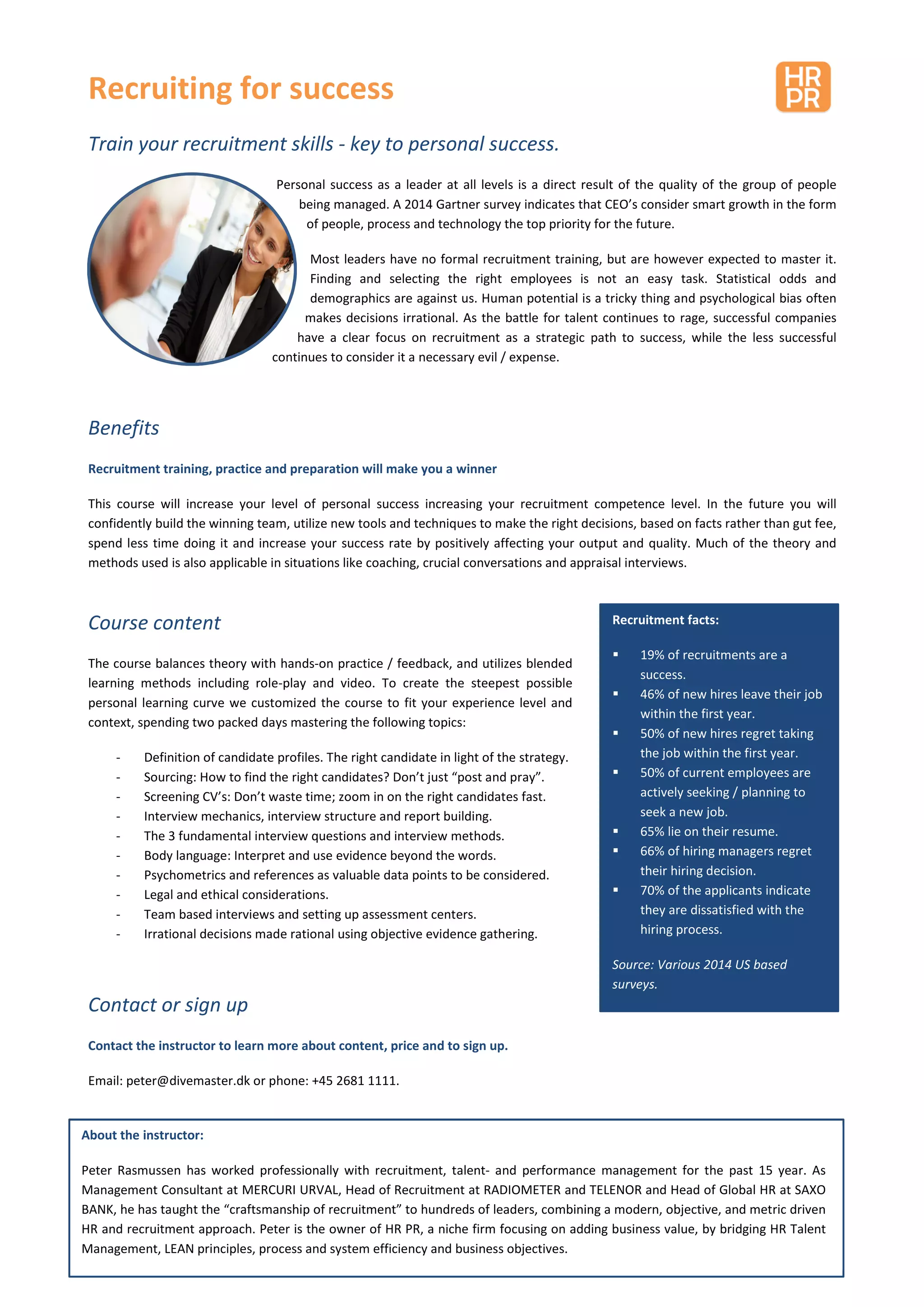 Interview training - course description | PDF