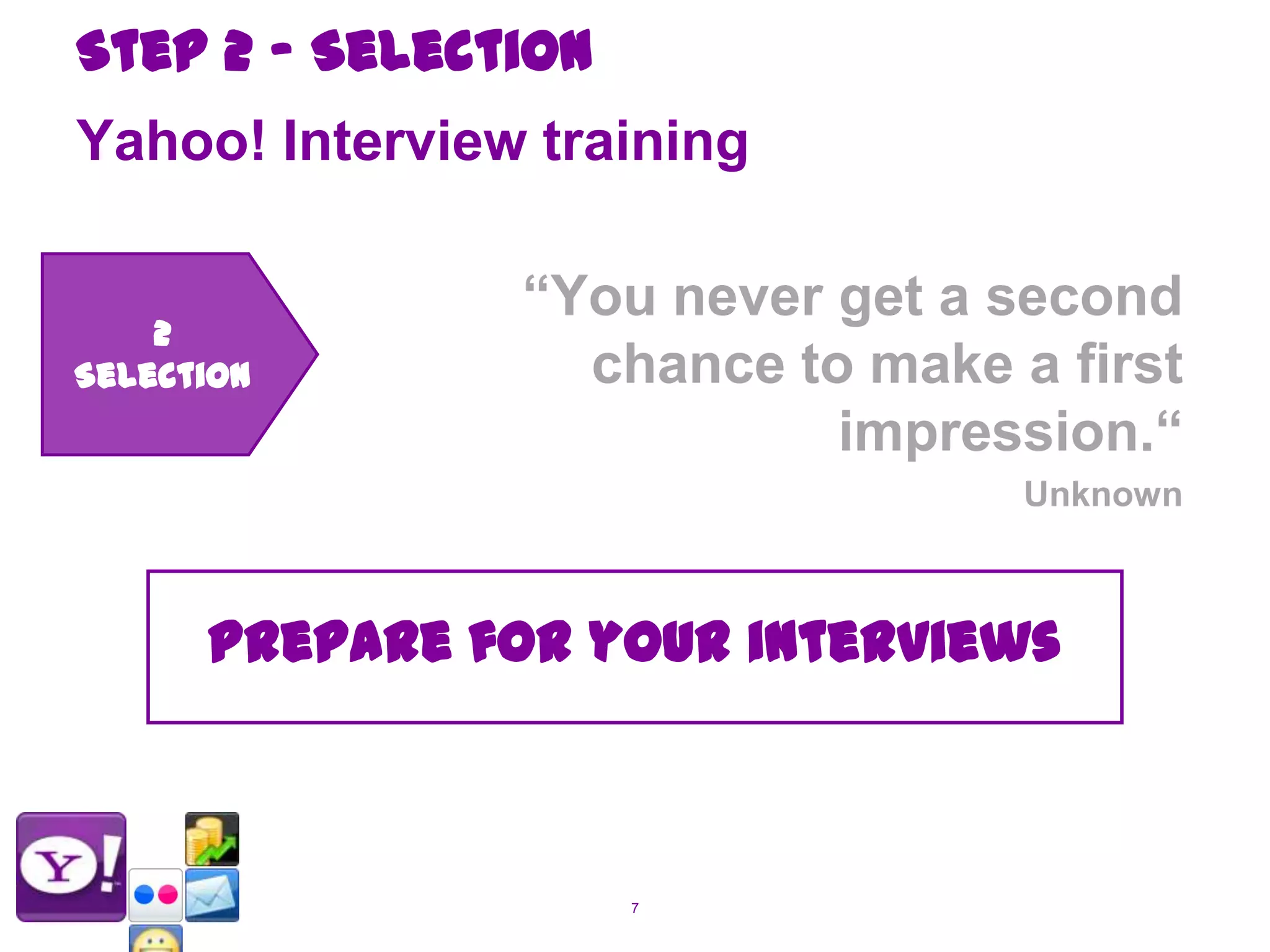 Interview Skills Training - Yahoo | PPTX