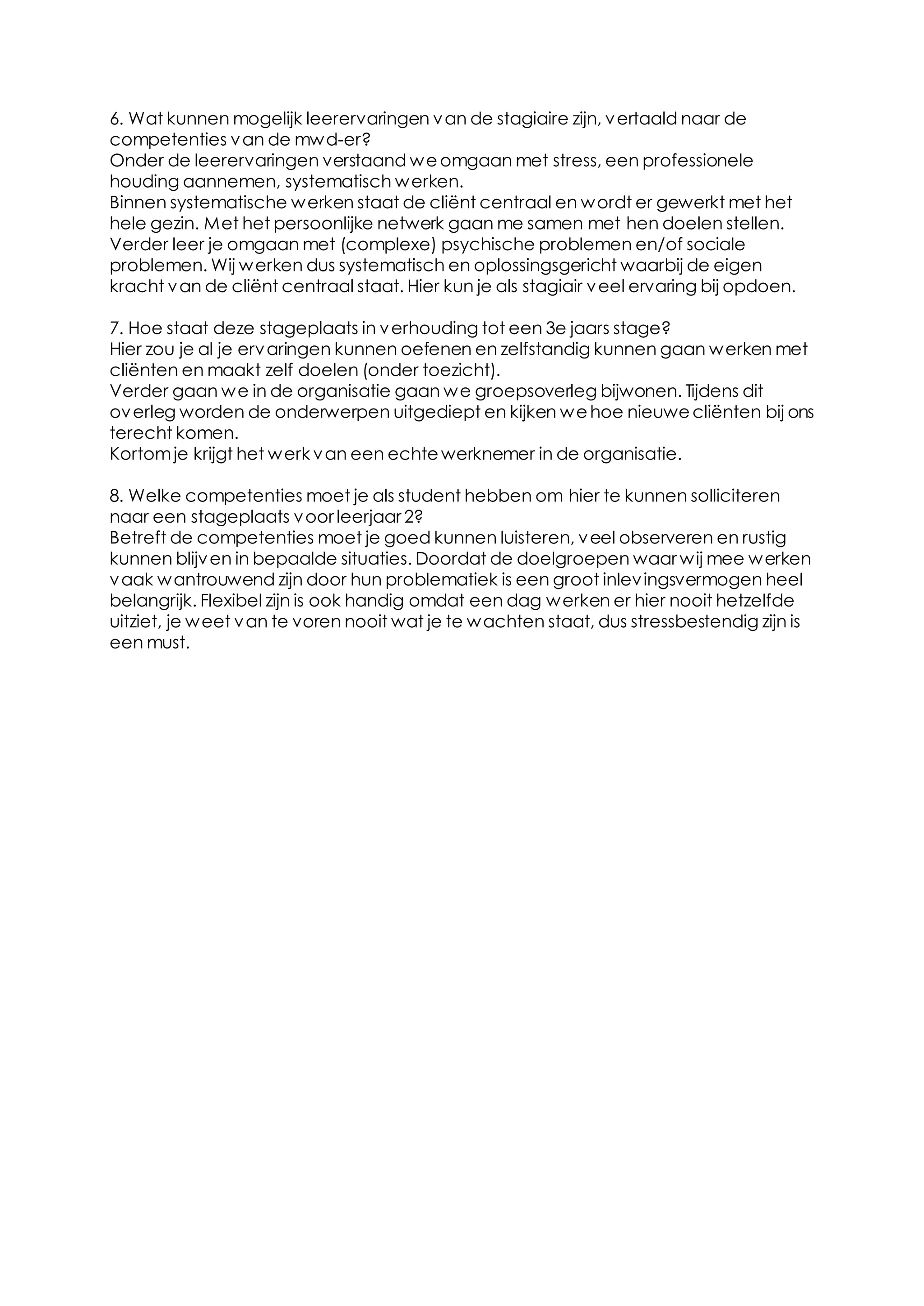 Interview werkveld Surplus | PDF