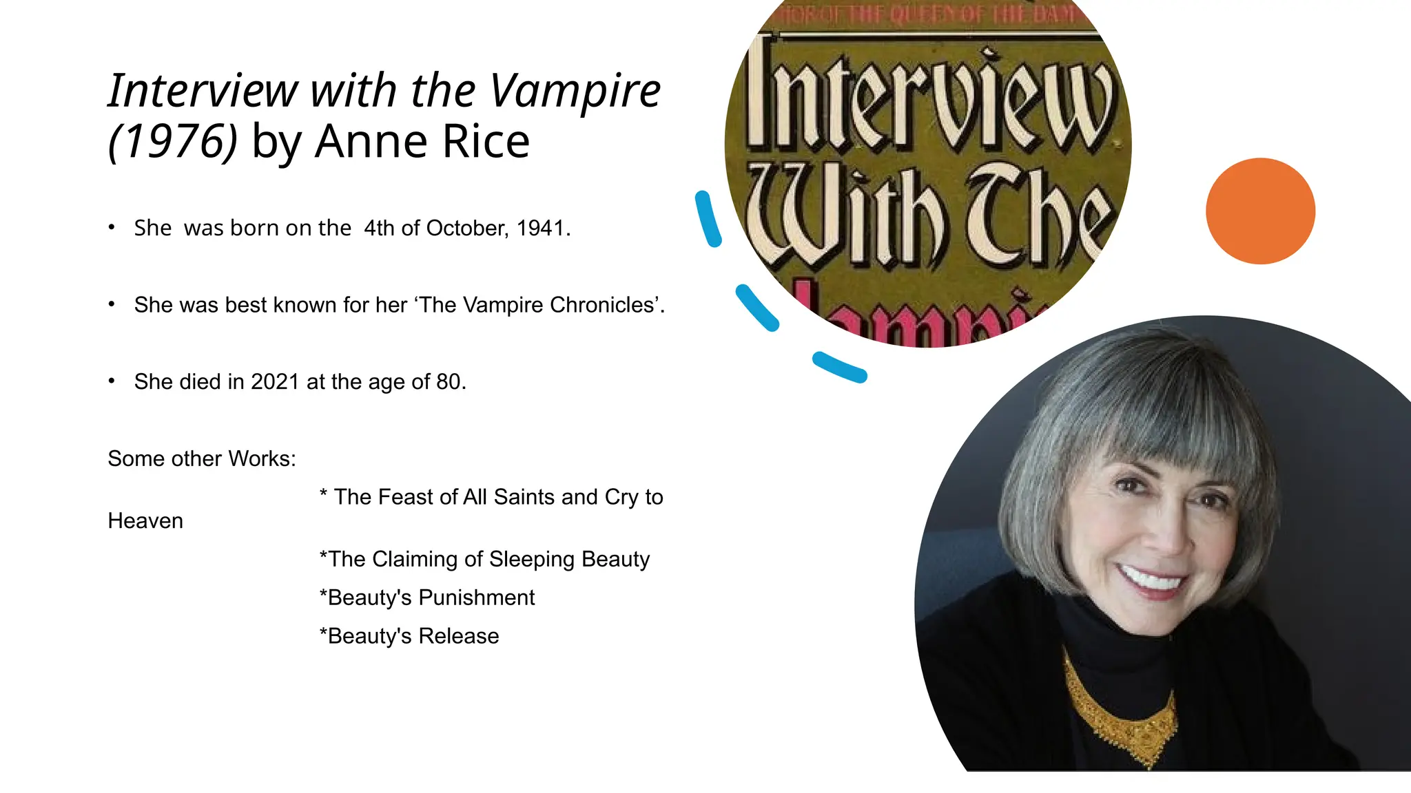 interview with a vampire- LITERATURE CLASS- ELİF | PPTX | Fiction | Books and Literature