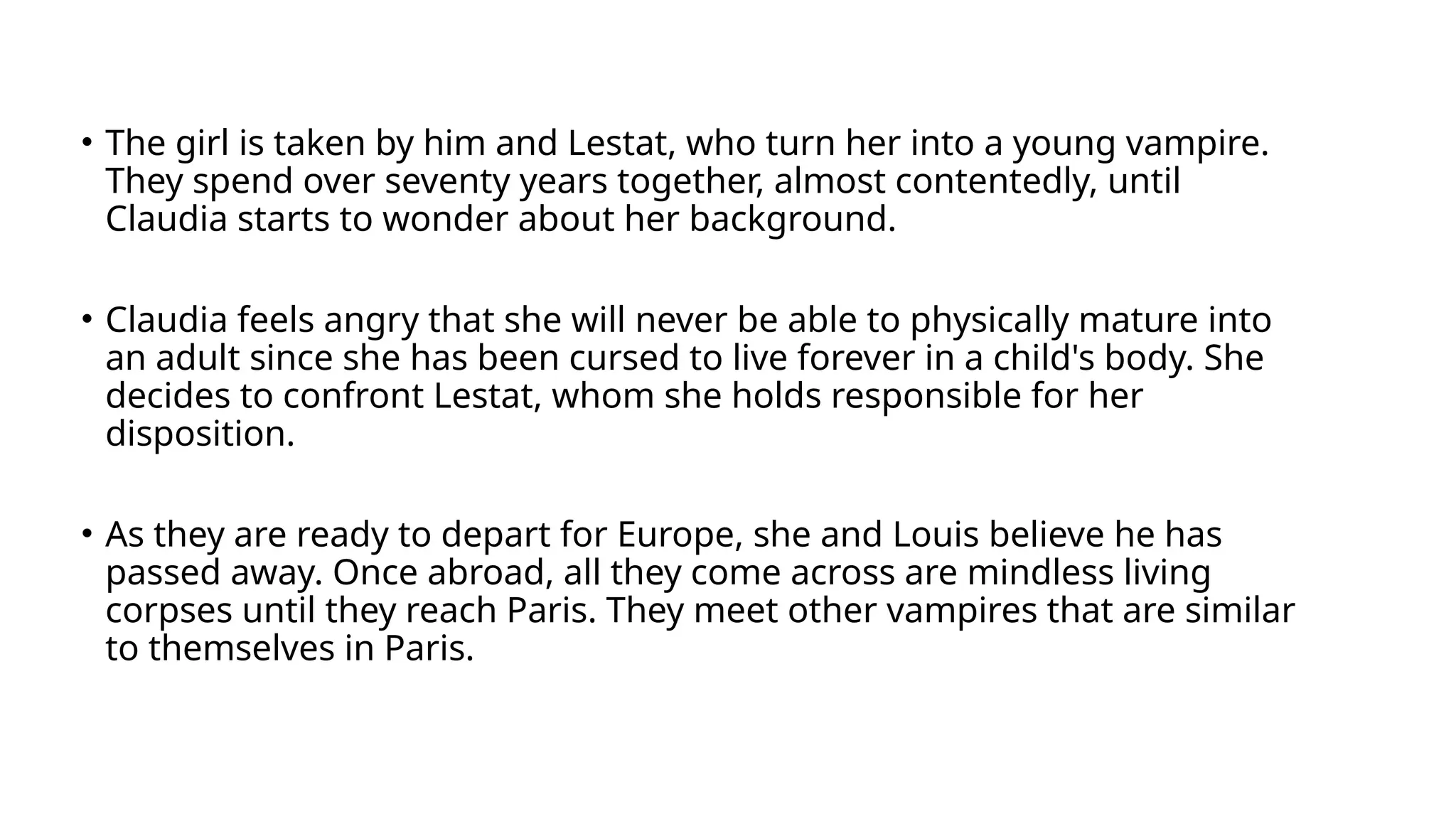 interview with a vampire- LITERATURE CLASS- ELİF | PPTX | Fiction | Books and Literature