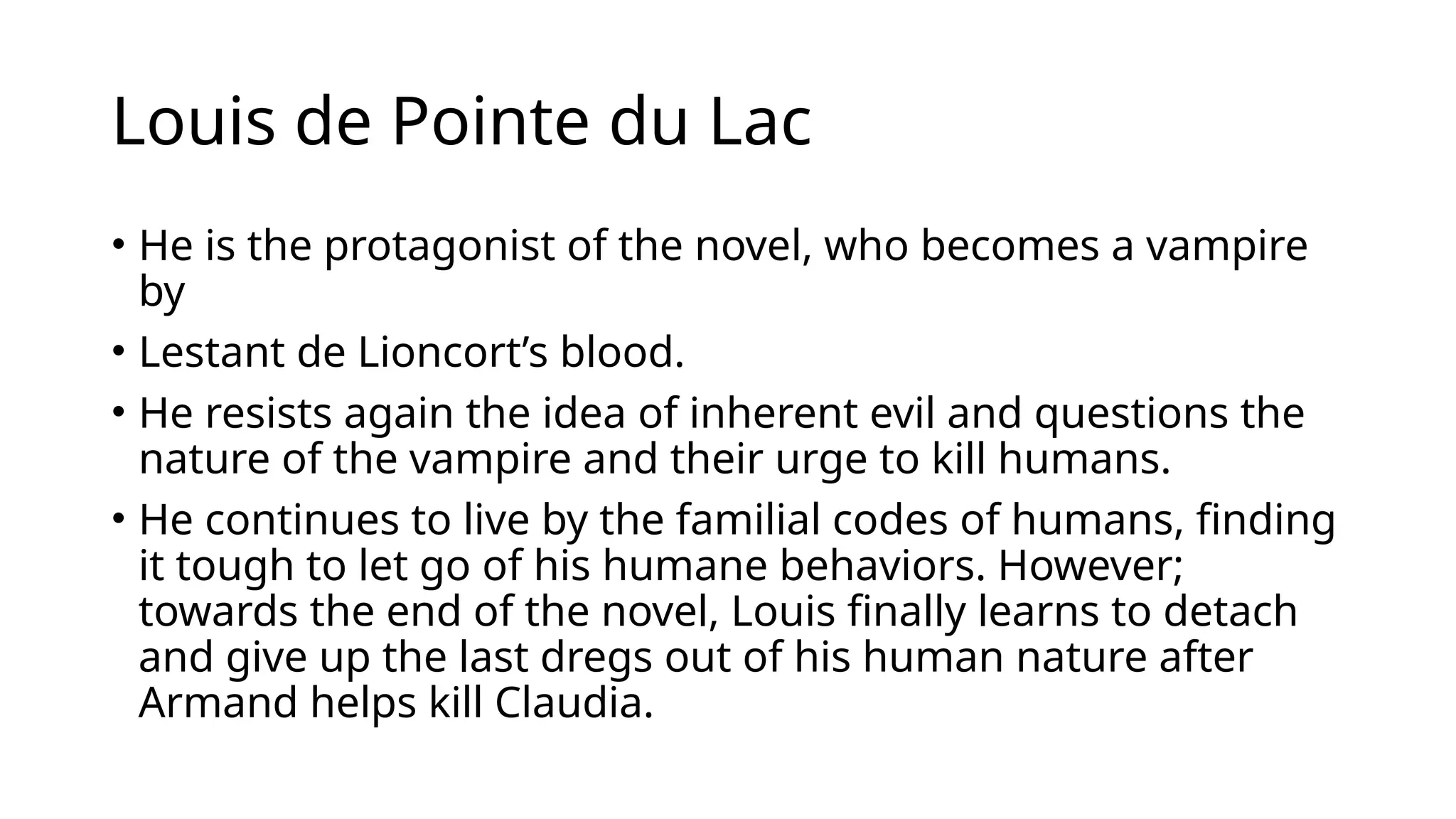 interview with a vampire- LITERATURE CLASS- ELİF | PPTX | Fiction | Books and Literature