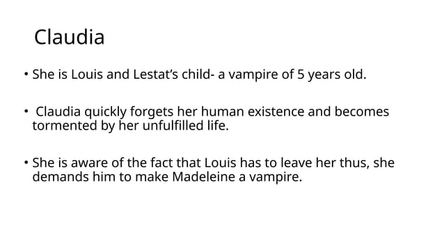 interview with a vampire- LITERATURE CLASS- ELİF | PPTX | Fiction | Books and Literature