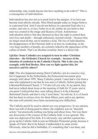Interview with Dutch Cardinal Eijk, https://www.slideshare.net/CSR ...
