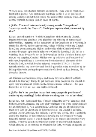 Interview with Dutch Cardinal Eijk, https://www.slideshare.net/CSR ...