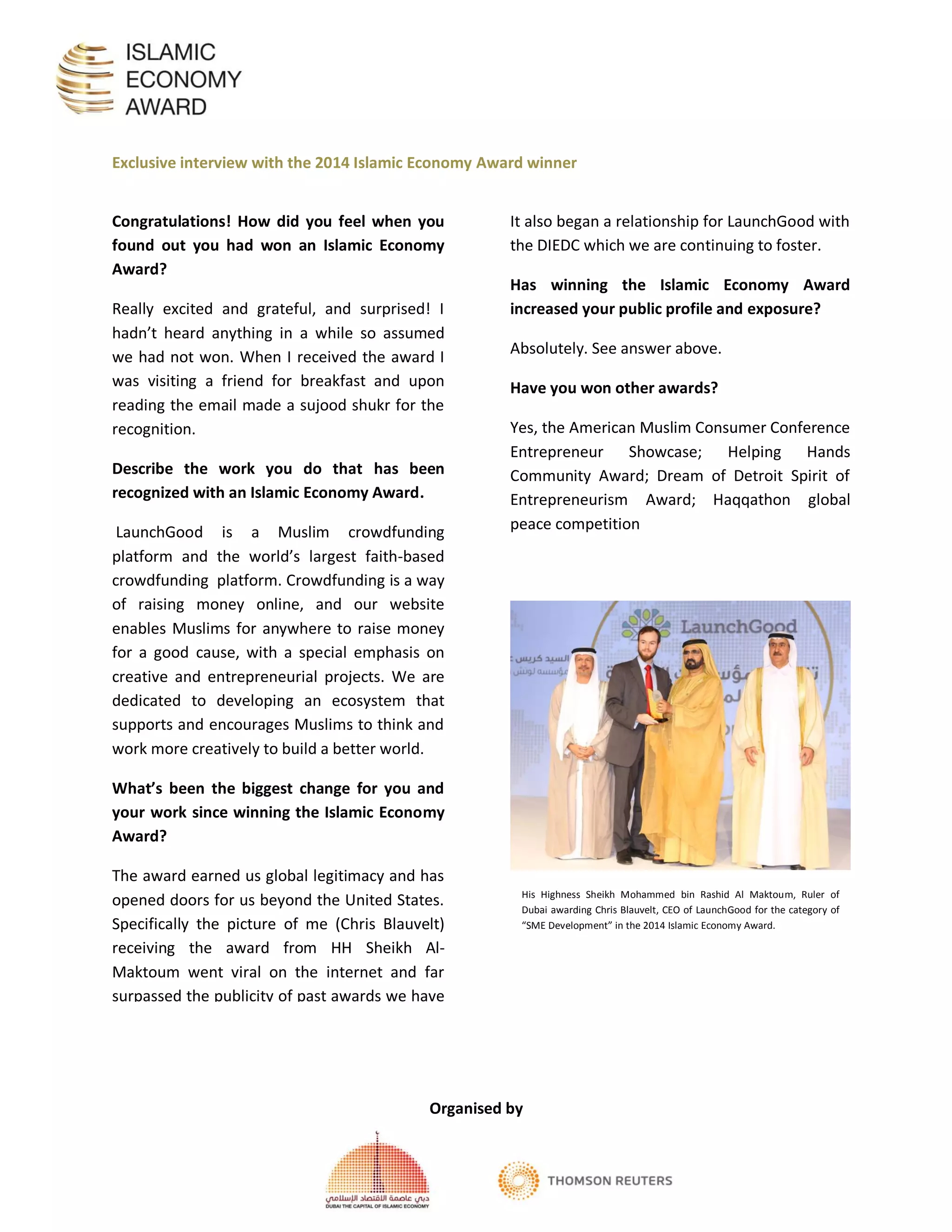 Interview with Chris Blauvelt, CEO of launch good | PDF