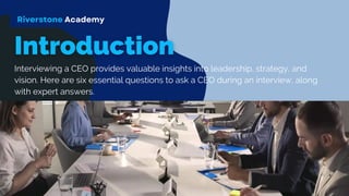 Exclusive Ceo Interview: Get All Your Burning Questions Answered! | PDF