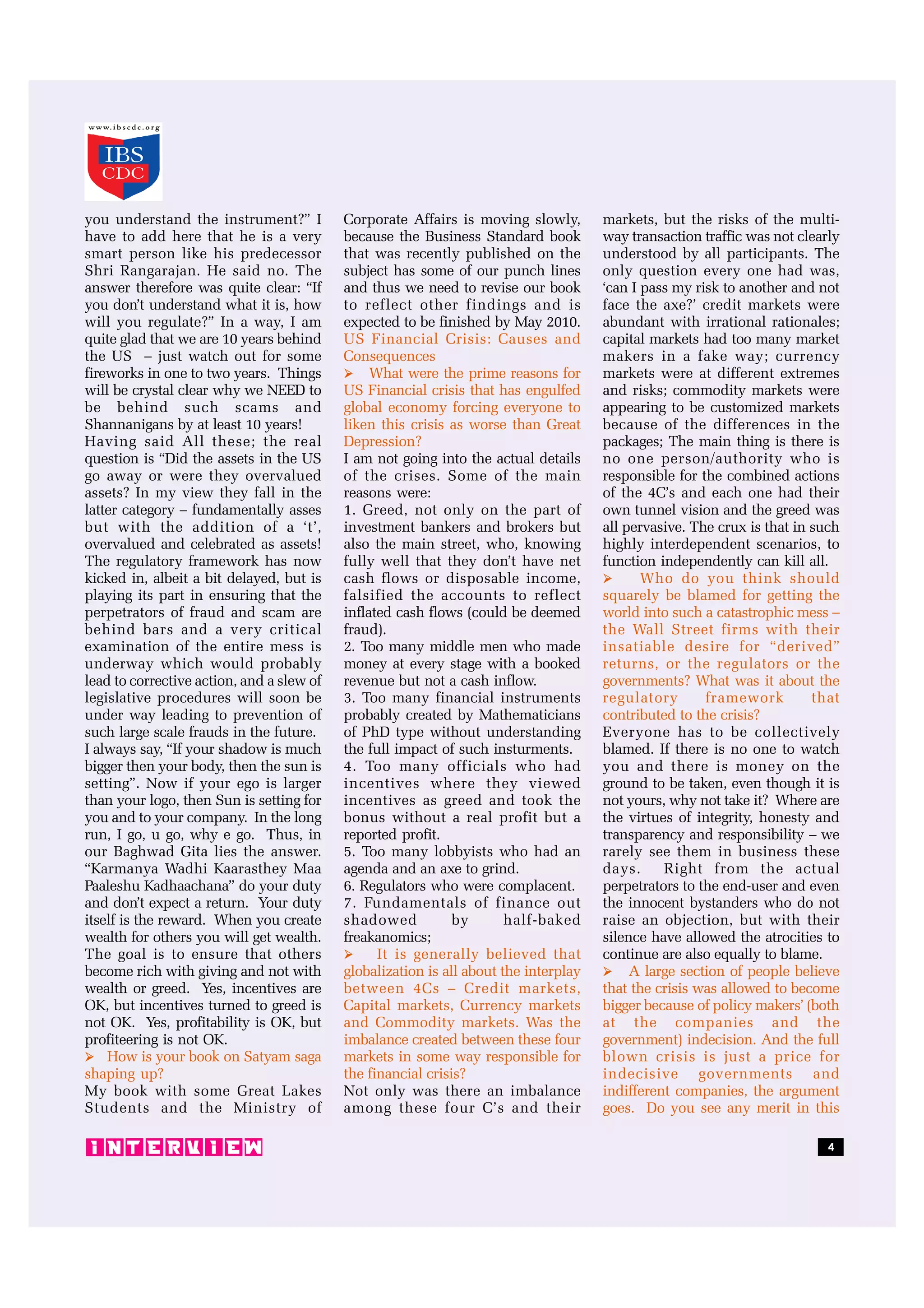 Interview With Dr. Bala V Balachandran | PDF