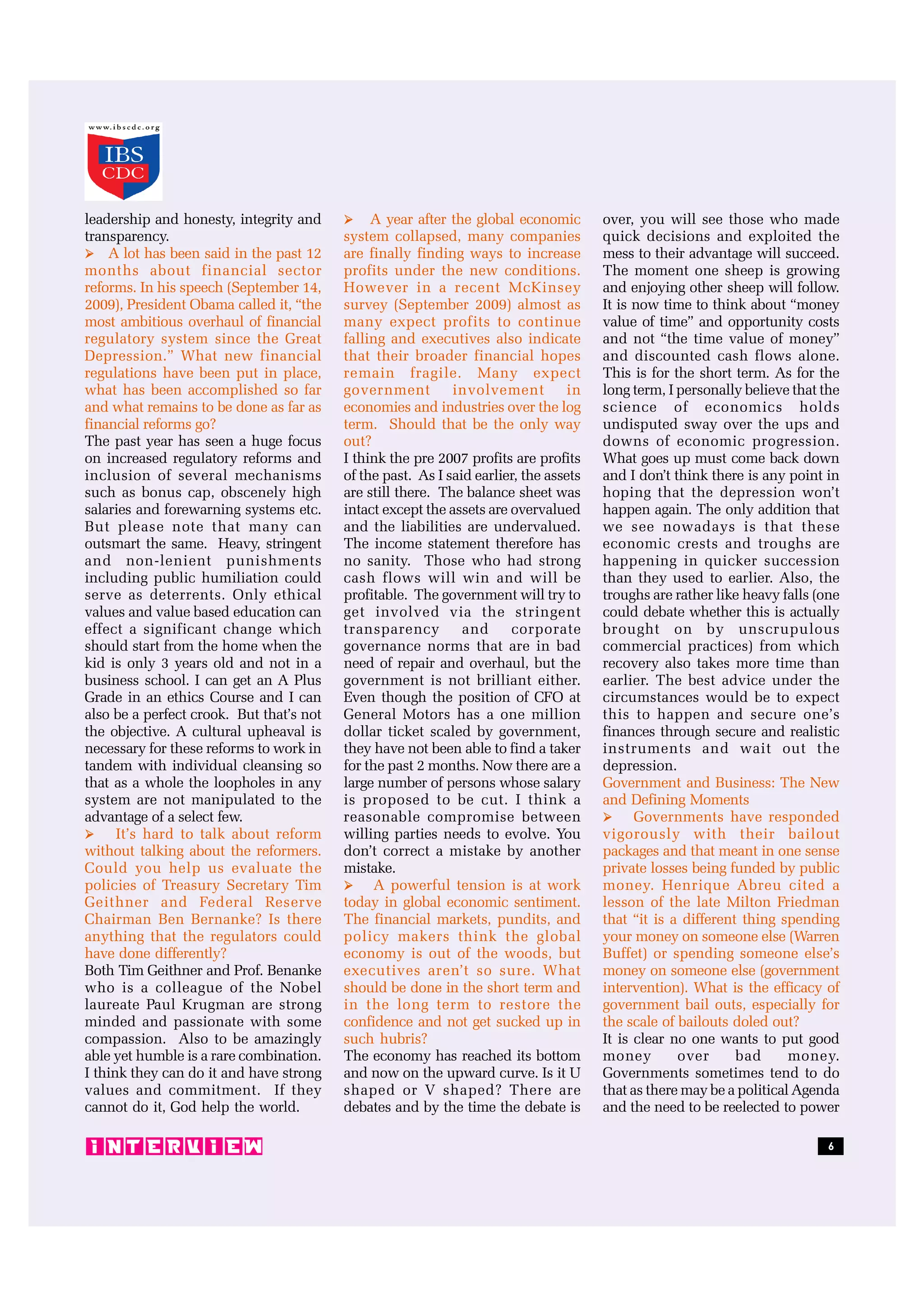 Interview With Dr. Bala V Balachandran | PDF