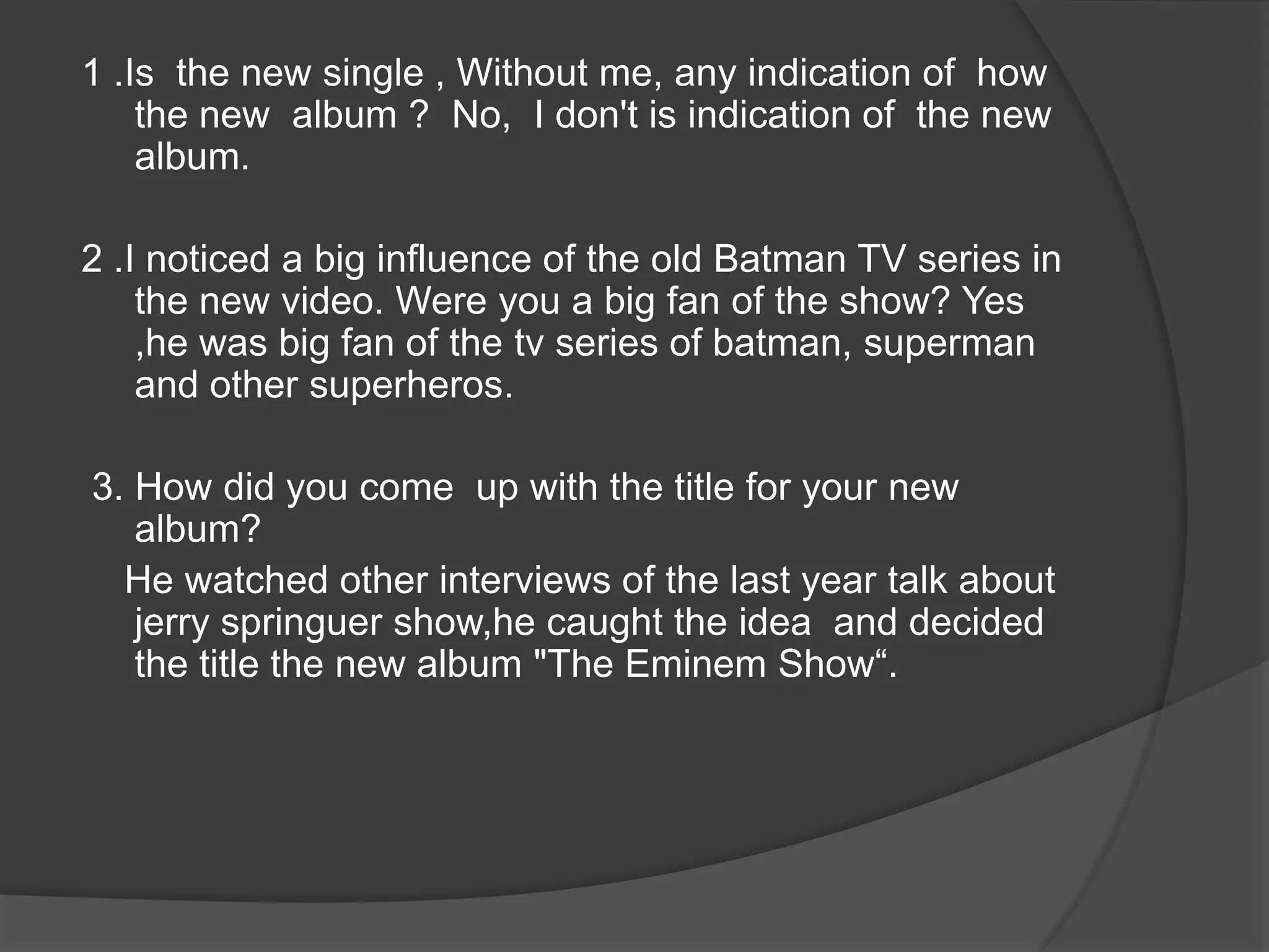 Interview with eminem | PPSX
