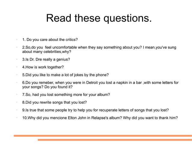 Interview with eminem | PPT