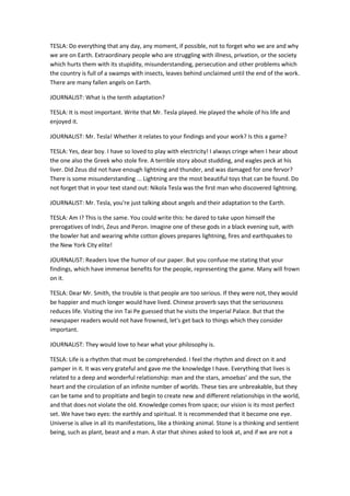 Interview with nikola tesla from 1899 | DOCX