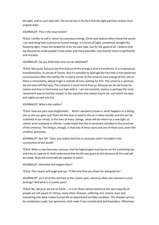 Interview with nikola tesla from 1899 | DOCX