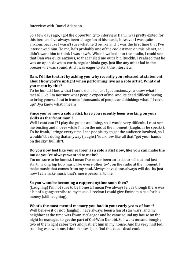 Interview with Dan Atkinson | PDF