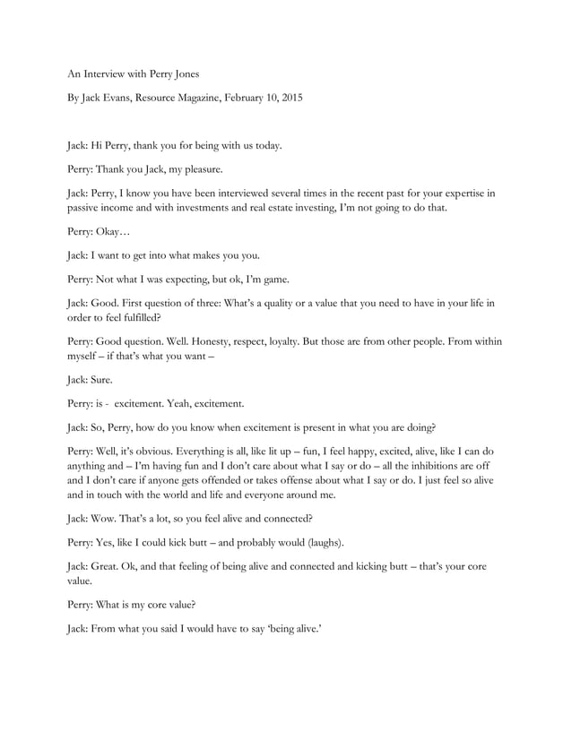 Interview with perry_jones | PDF