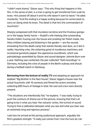 An interview with the director of "Zone of Interest" | PDF