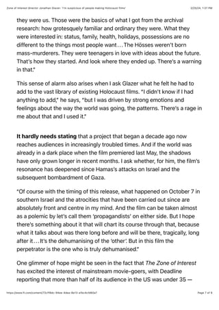 An interview with the director of "Zone of Interest" | PDF