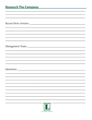 Interview Workshop Handout Packet | PDF | Resume Writing and Advice | Job Search